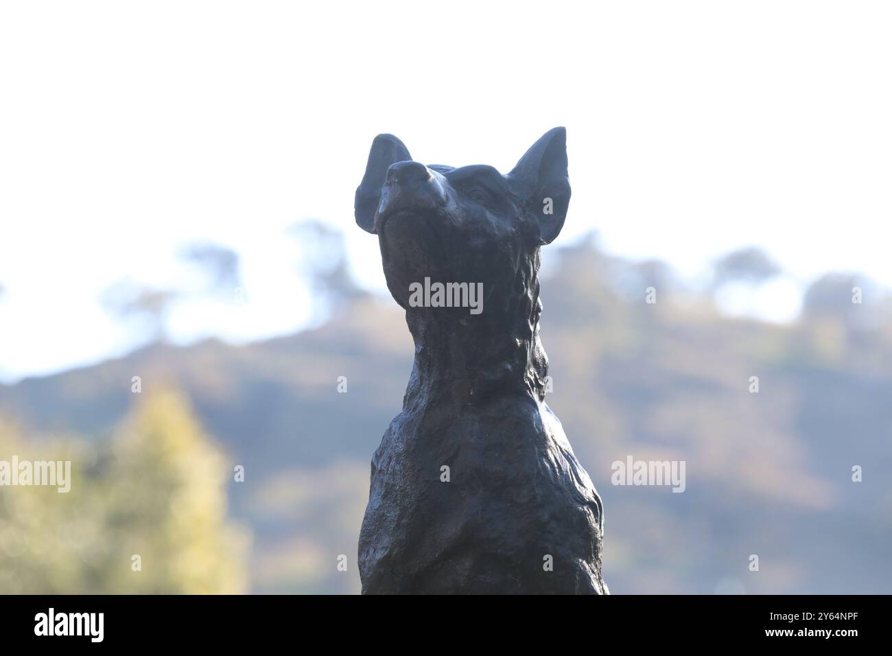 Dog on the Tuckerbox statue, near Gundagai, NSW, Australia Stock Photo ...