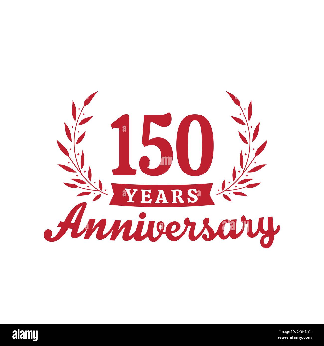 Celebrating 150 years anniversary logo design template. 150th ...