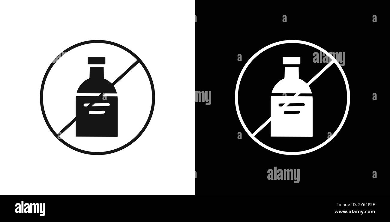 Alcohol free icon linear vector graphics sign or symbol set for web app ...
