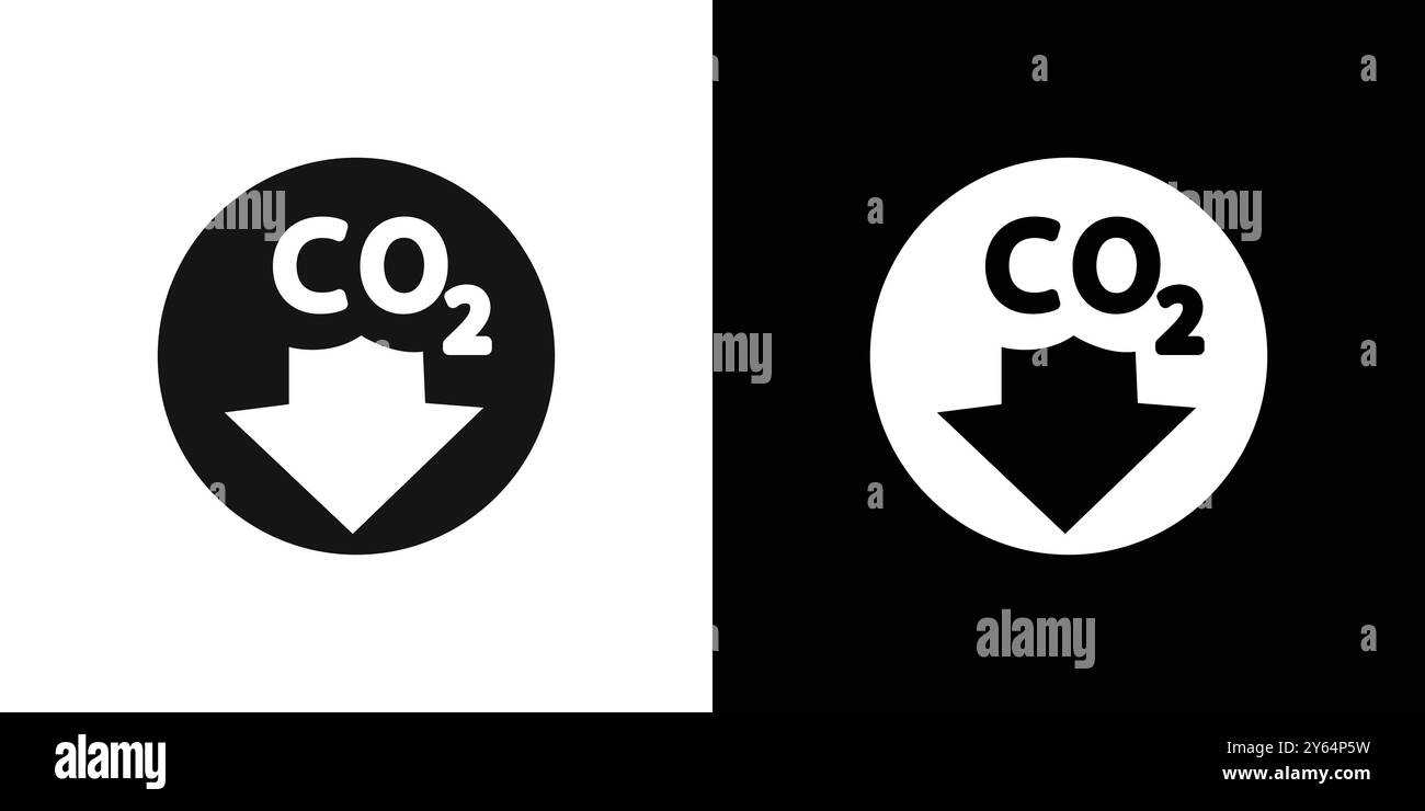 CO2 reduction icon linear vector graphics sign or symbol set for web ...