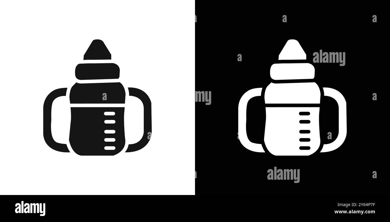 baby sippy icon linear vector graphics sign or symbol set for web app ...