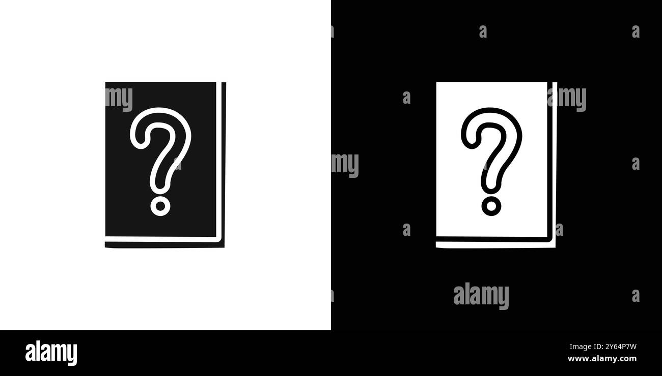 book with question mark icon linear vector graphics sign or symbol set ...