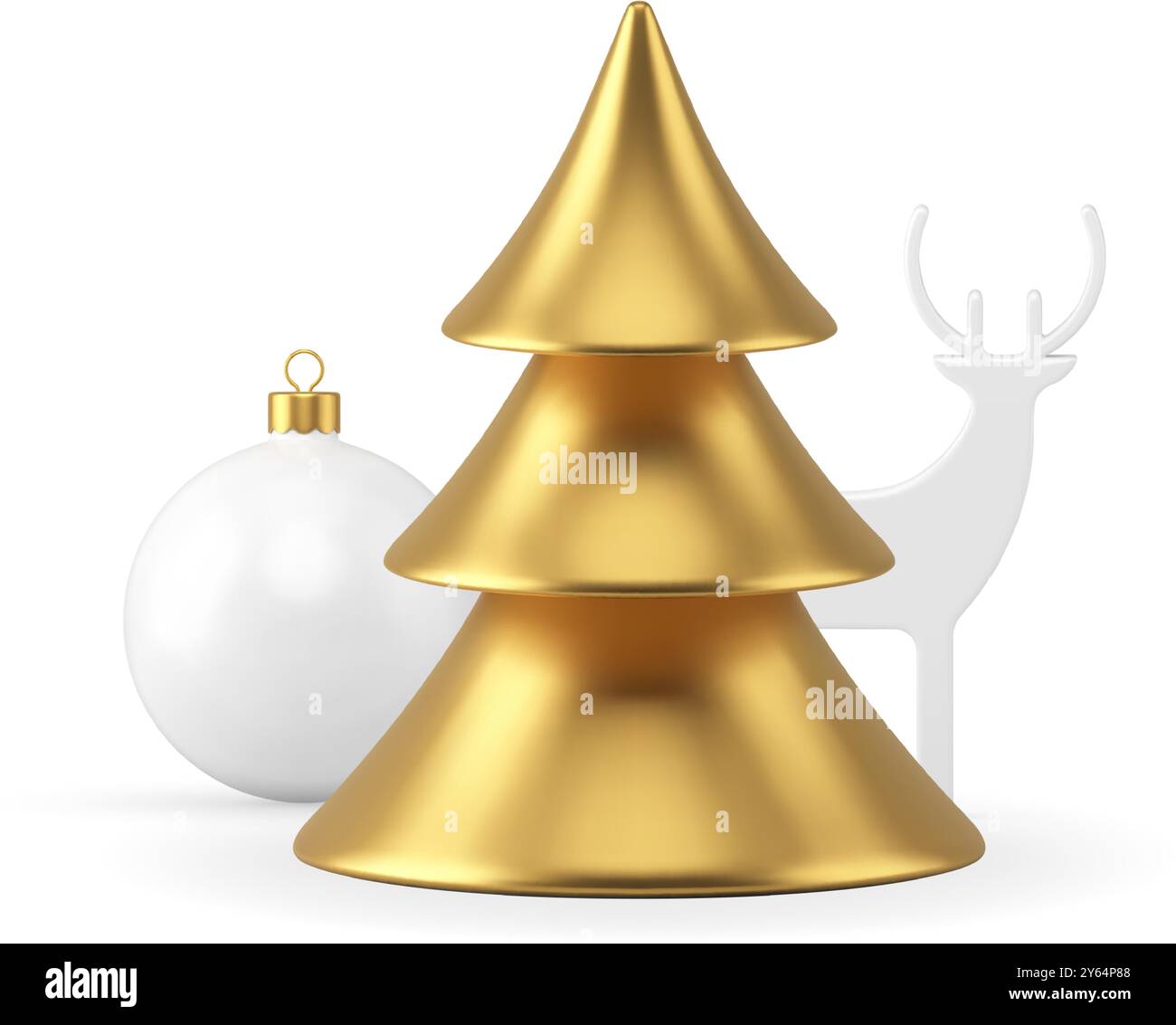 Golden premium xmas toy Cut Out Stock Images & Pictures - Alamy