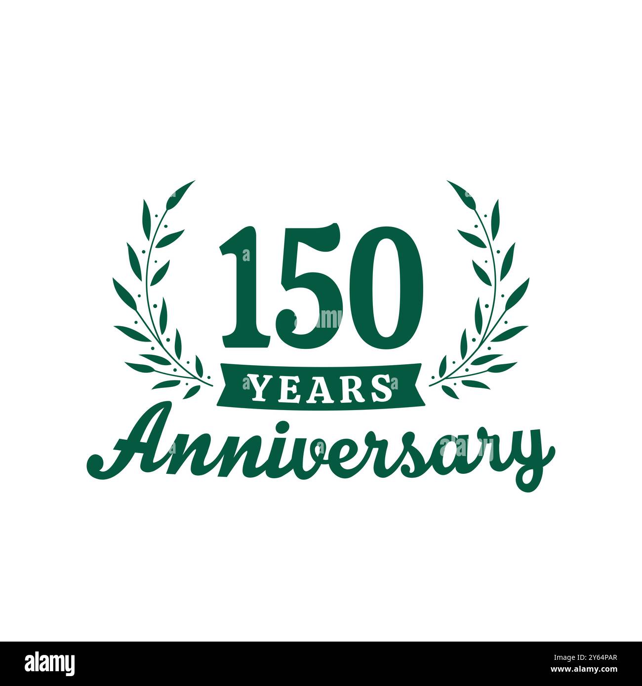 Celebrating 150 years anniversary logo design template. 150th ...