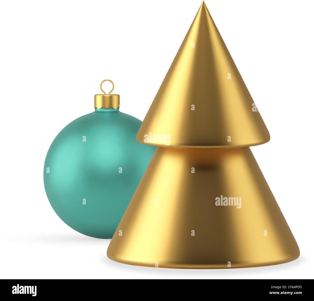 Golden premium xmas toy Cut Out Stock Images & Pictures - Alamy