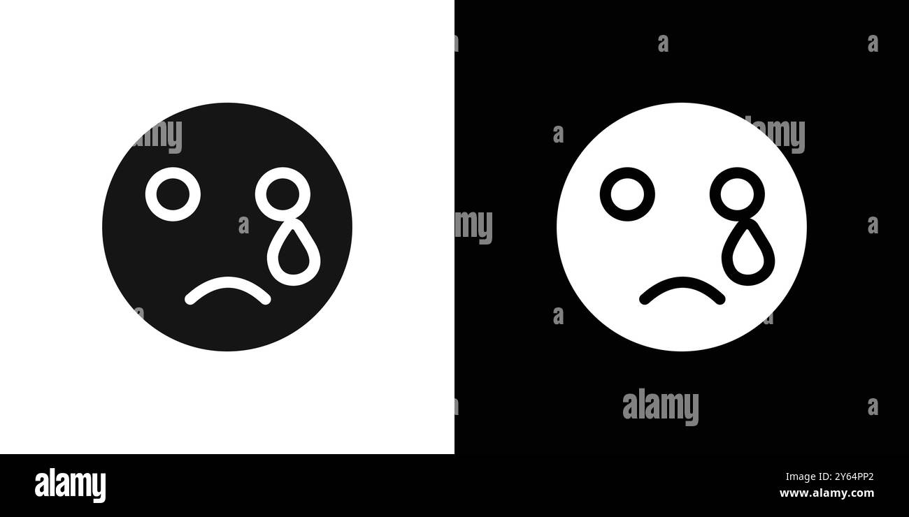 Crying icon linear vector graphics sign or symbol set for web app ui Stock Vector Image & Art ...