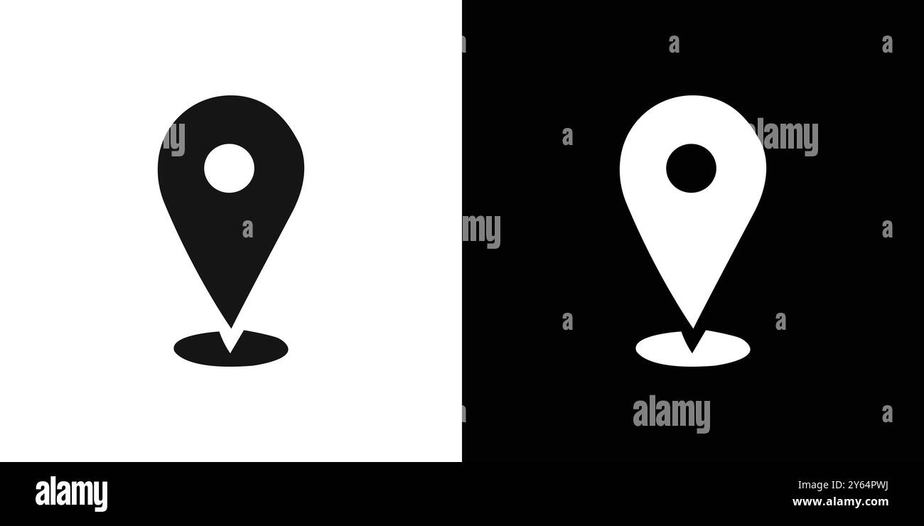 Download GPS map location icon linear vector graphics sign or symbol set for web app ui Stock ...