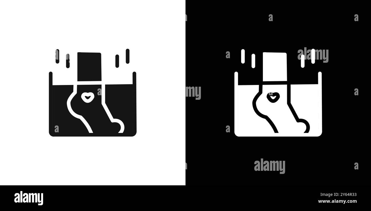 Foot Soak icon linear vector graphics sign or symbol set for web app ui ...