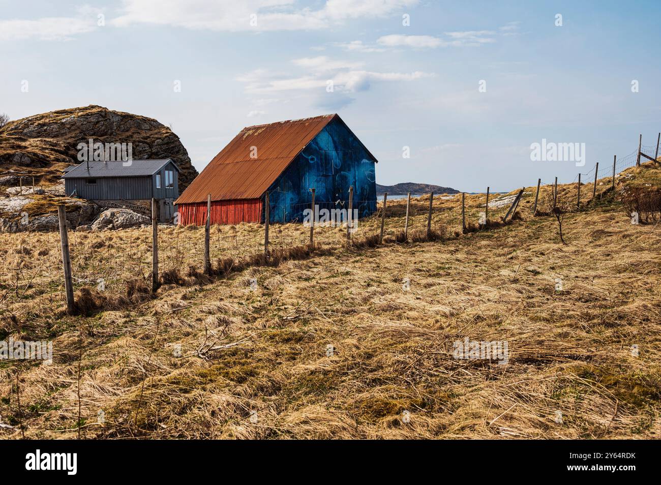 nature sceneries inside the island of Sommaroy, Tromso municipality ...