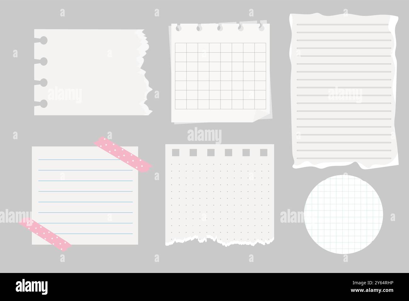 Memo notes, paper for note with clip, postit. Planner notebook page ...
