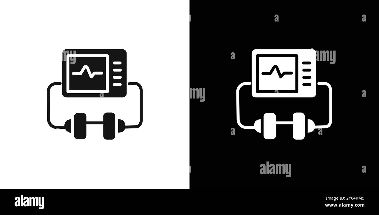 Rescue defibrillator icon linear vector graphics sign or symbol set for web app ui Stock Vector ...