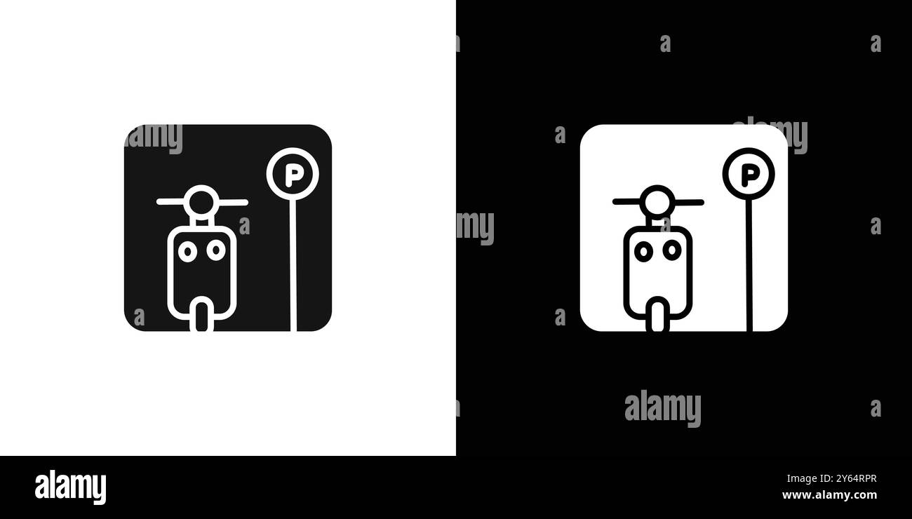 motorbike parking icon linear vector graphics sign or symbol set for web app ui Stock Vector ...