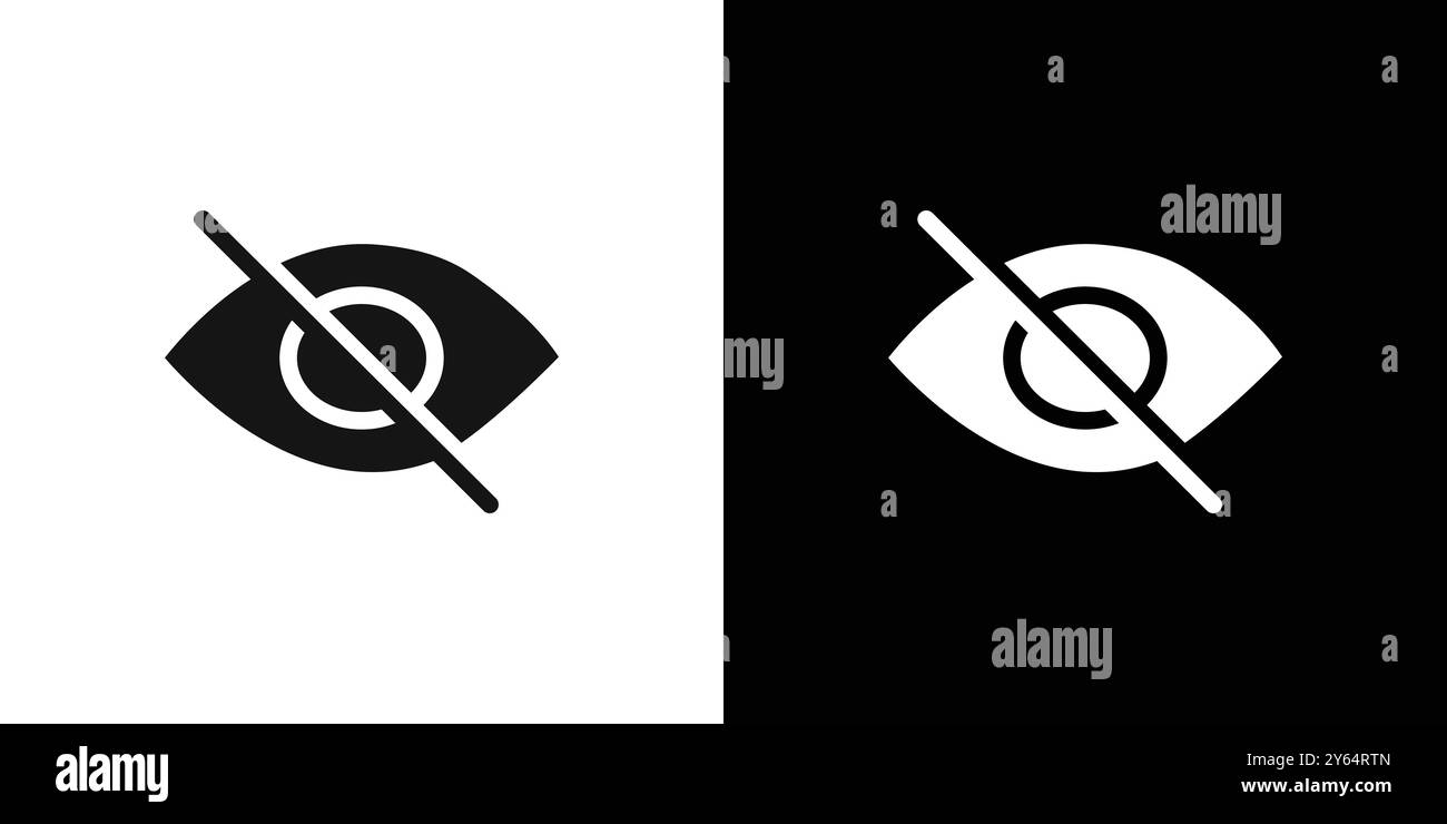 Hide icon linear vector graphics sign or symbol set for web app ui Stock Vector Image & Art - Alamy