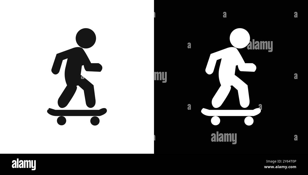 skateboarding icon linear vector graphics sign or symbol set for web ...