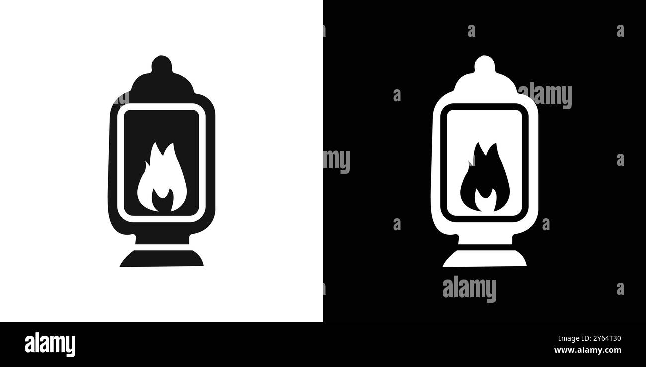 Oil lantern icon linear vector graphics sign or symbol set for web app ...