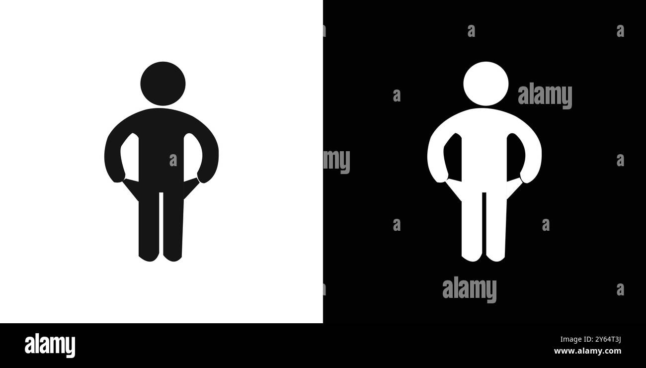 poor person empty pockets icon linear vector graphics sign or symbol set for web app ui Stock ...