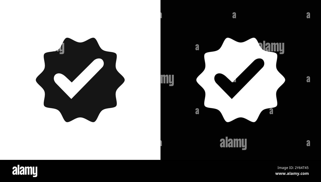 Verified Badge Icon Linear Vector Graphics Sign Or Symbol Set For Web App Ui Stock Vector Image