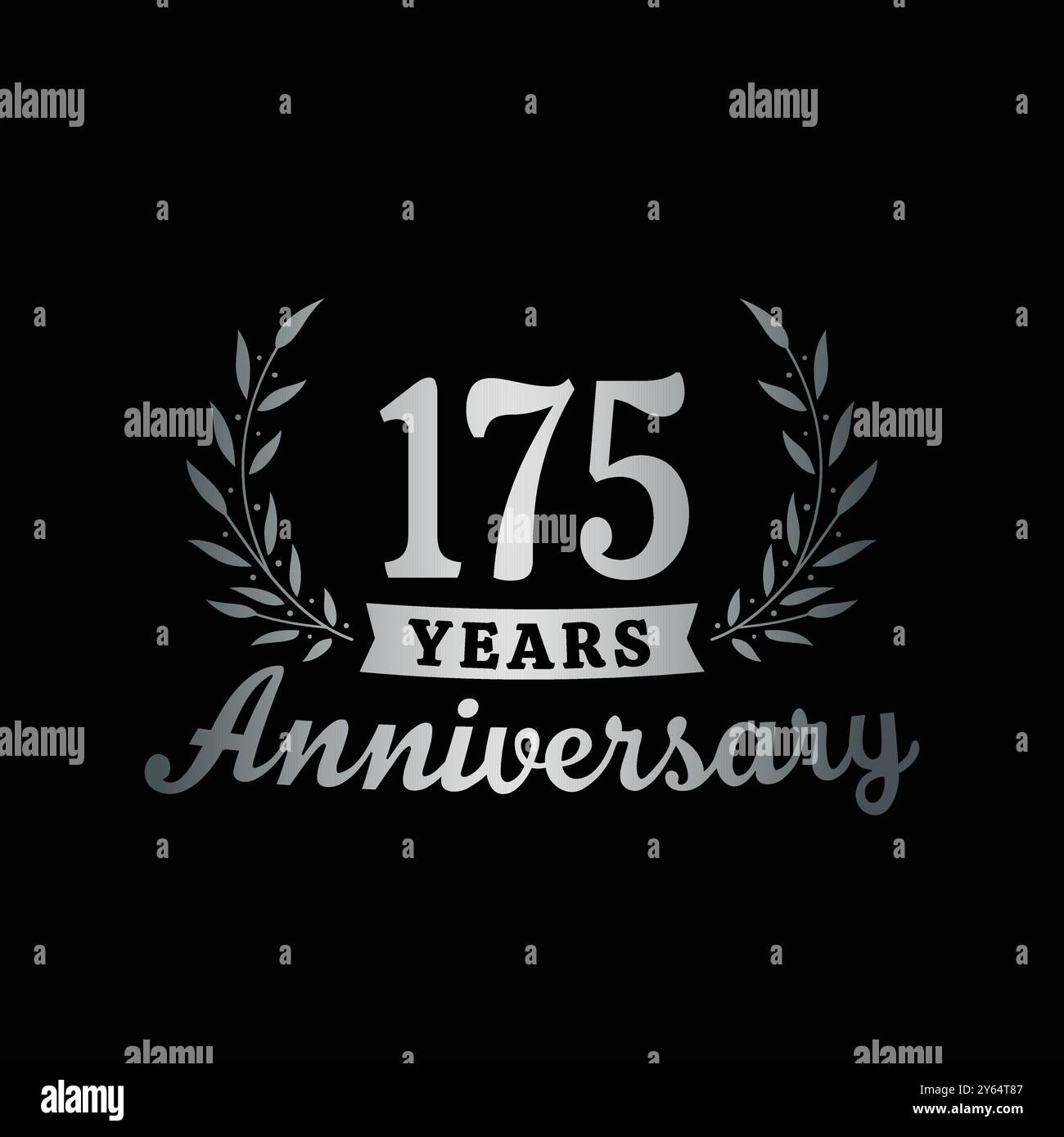 Celebrating 175 years anniversary logo design template. 175th ...