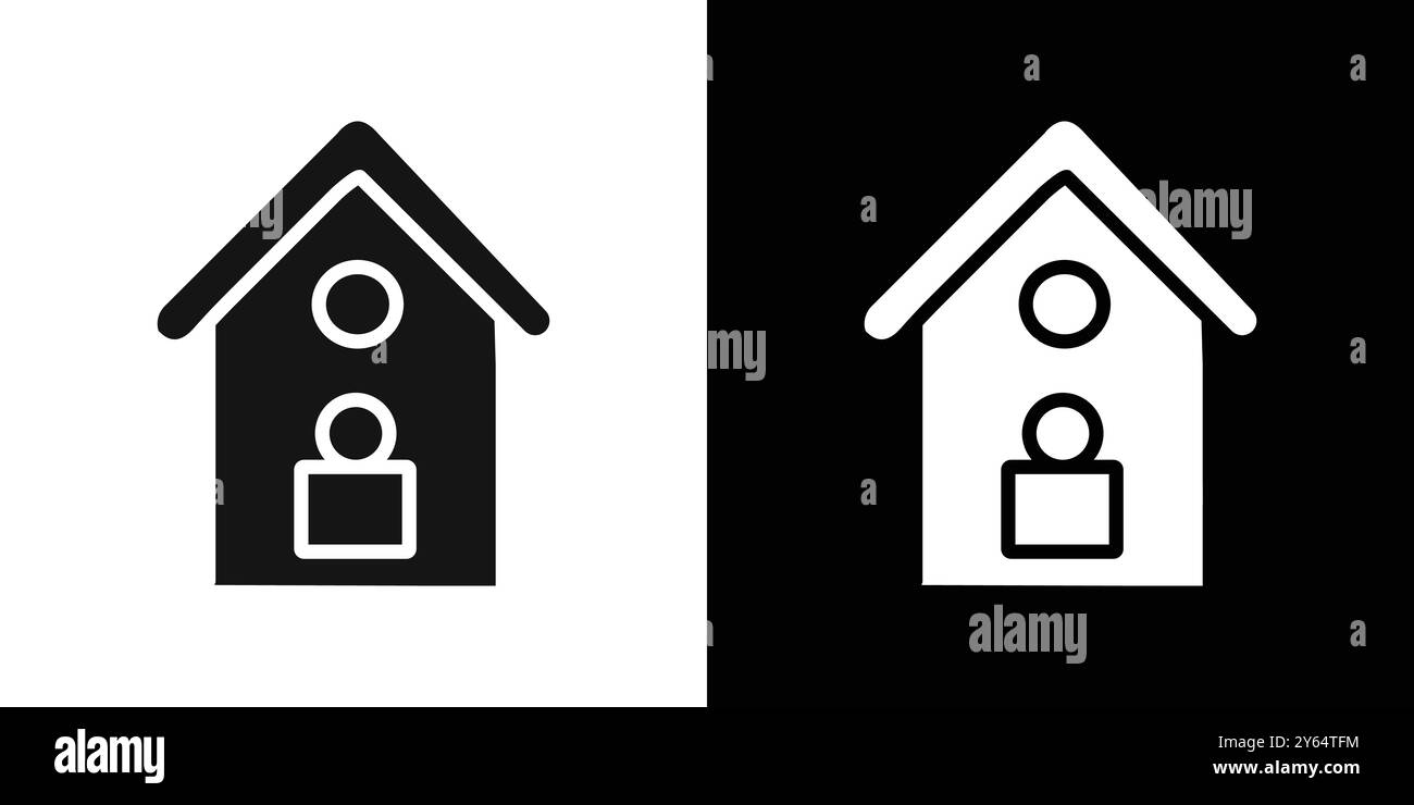 Stay home icon linear vector graphics sign or symbol set for web app ui Stock Vector Image & Art ...