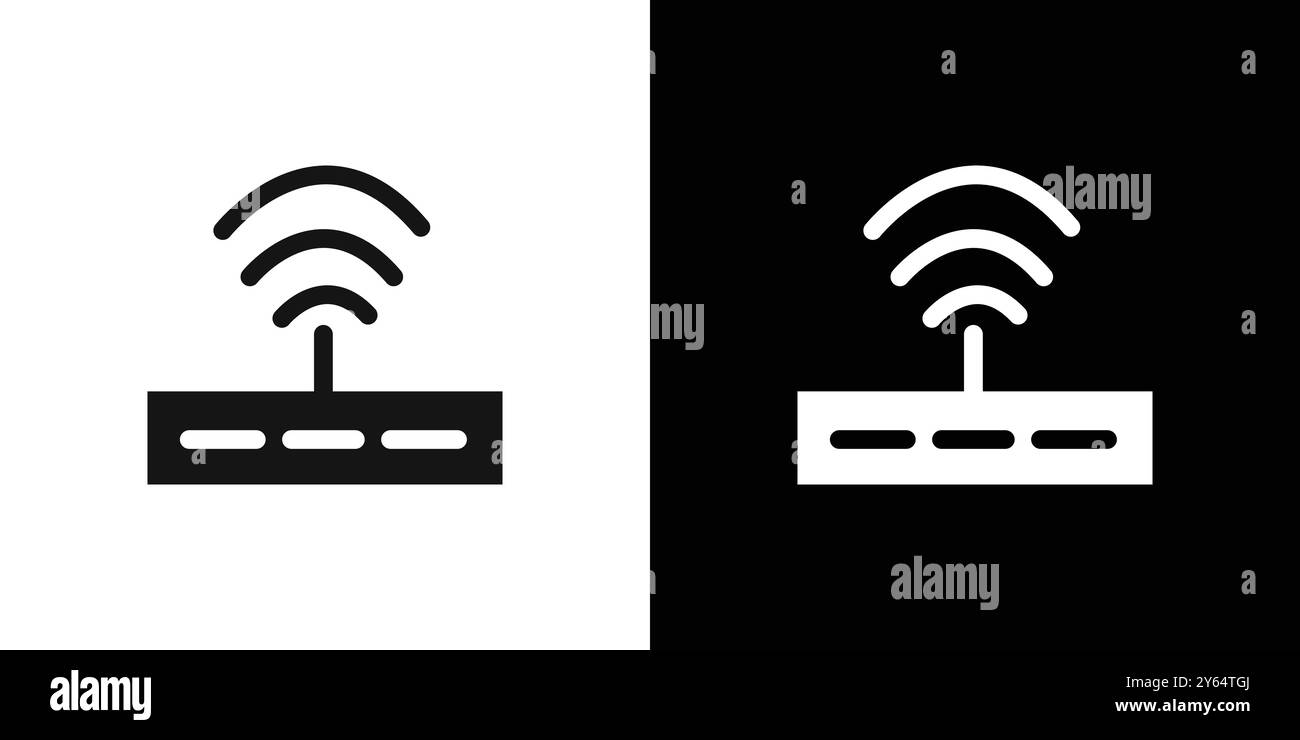 router icon linear vector graphics sign or symbol set for web app ui ...