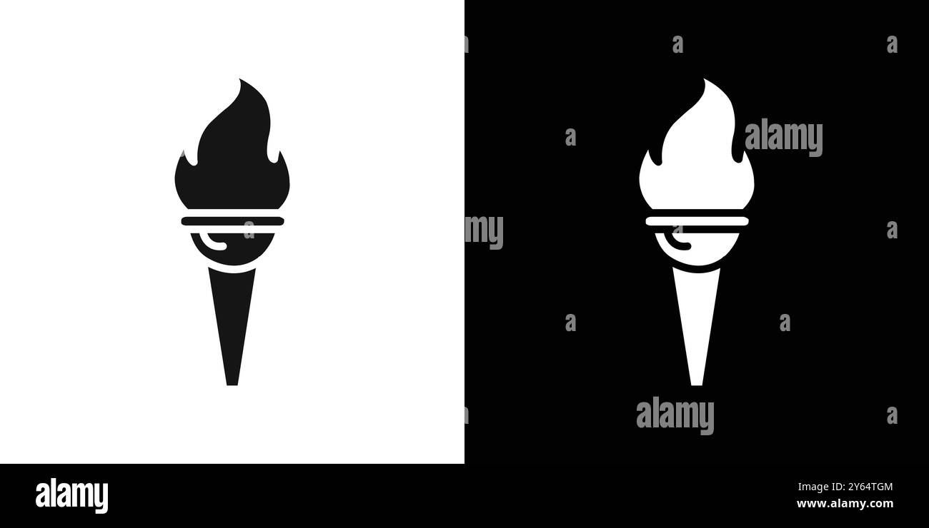 Torch flame icon linear vector graphics sign or symbol set for web app ui Stock Vector Image ...