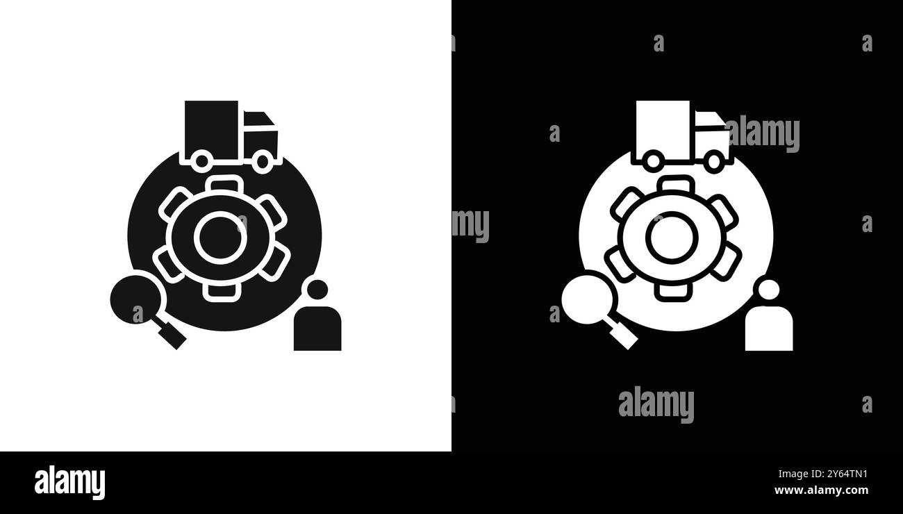 Supply chain process icon linear vector graphics sign or symbol set for web app ui Stock Vector ...