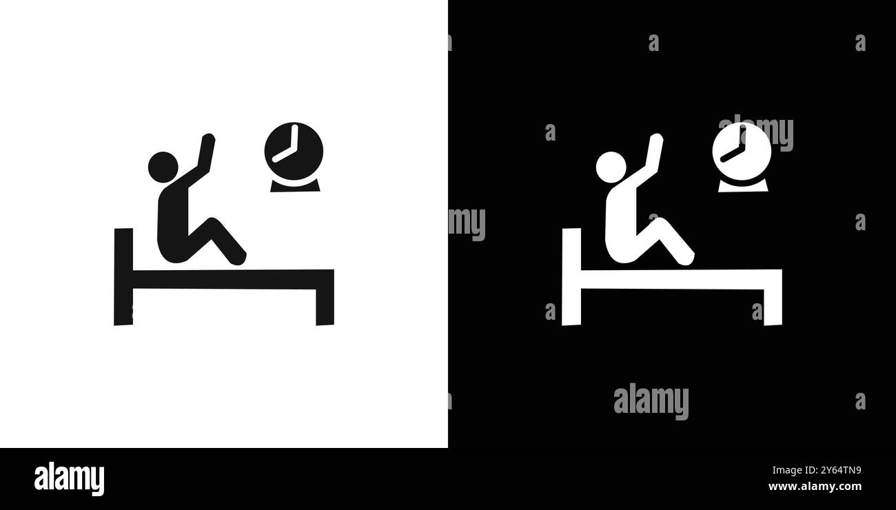 Wake up in the morning icon linear vector graphics sign or symbol set ...