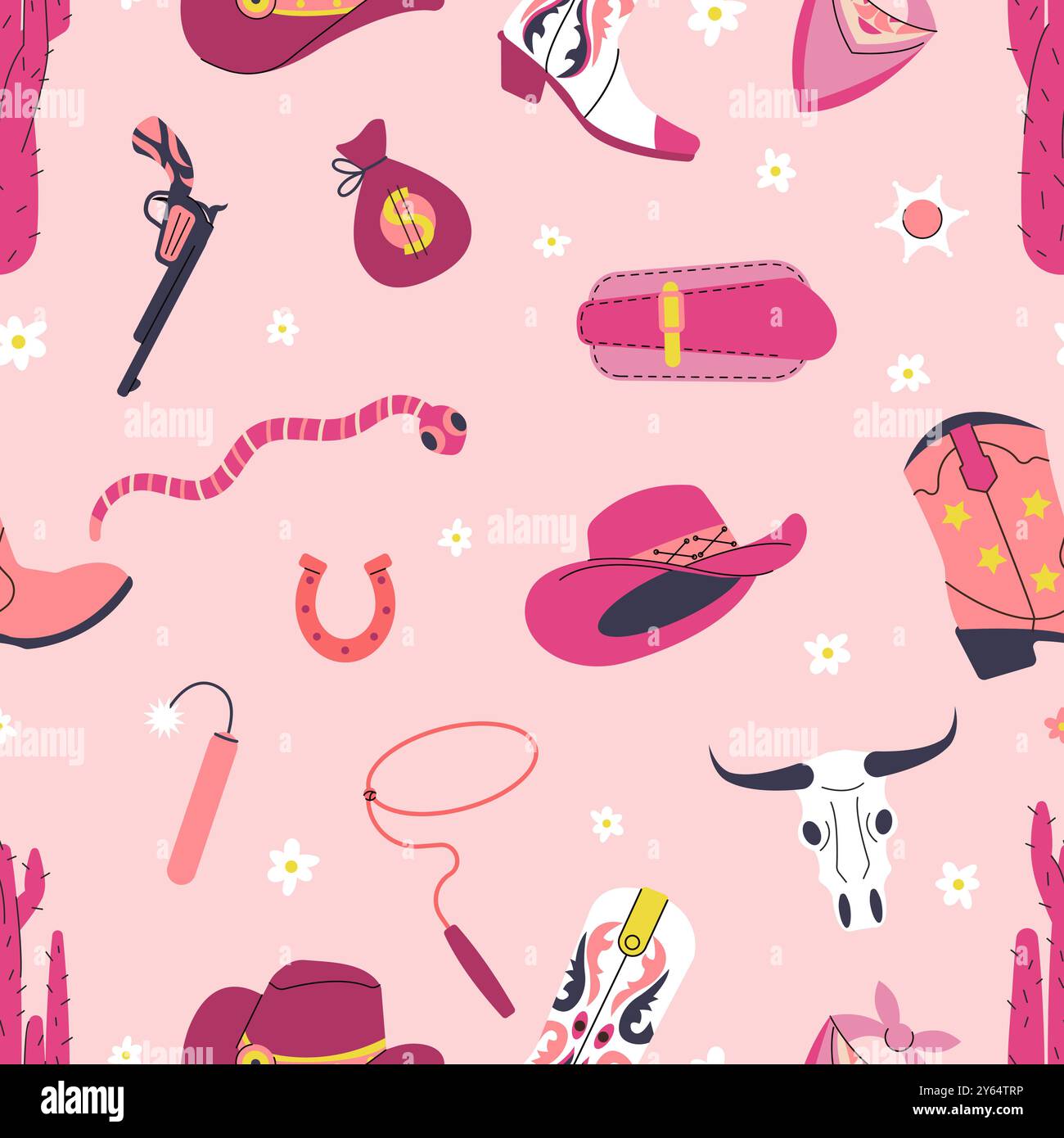 Cowboy boots and cowboy hats pattern hi-res stock photography and ...