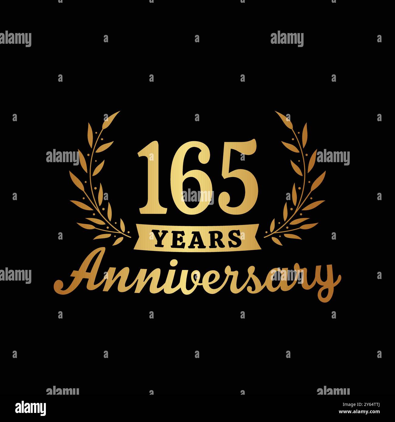 Celebrating 165 years anniversary logo design template. 165th ...