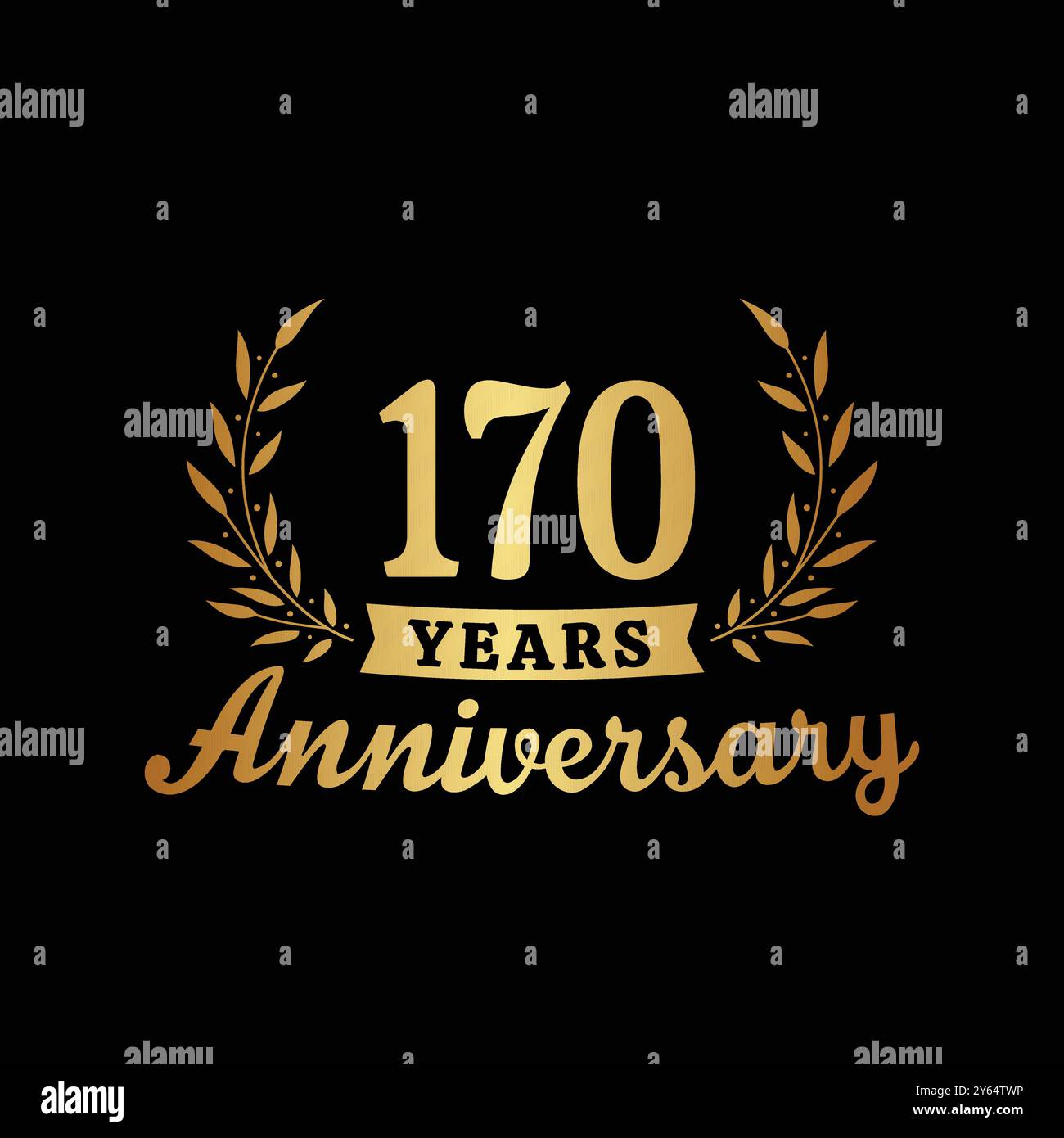 Celebrating 170 years anniversary logo design template. 170th ...