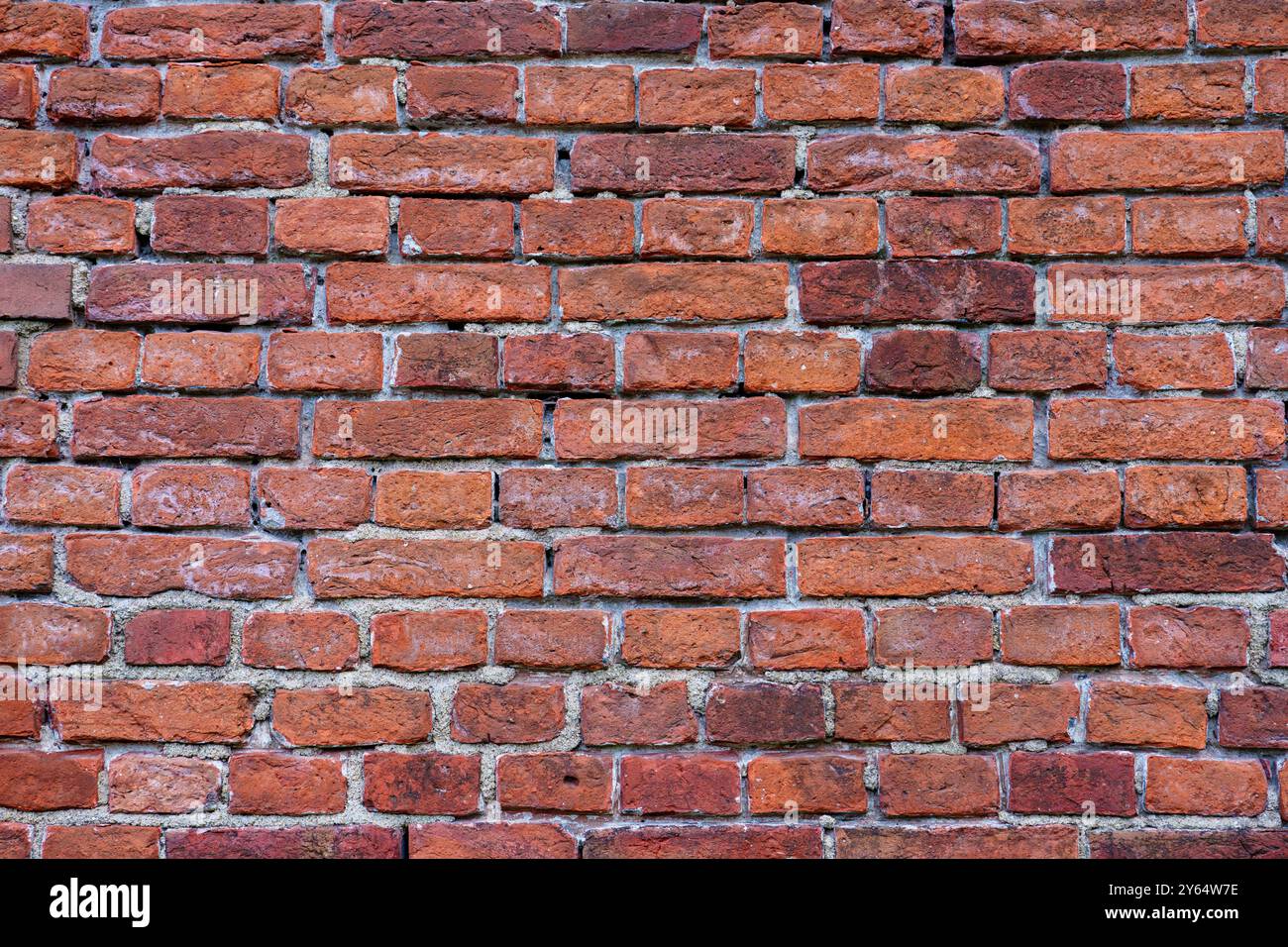 Faded Red Brick Wall Close-up with Rustic Texture for Design Use Stock ...
