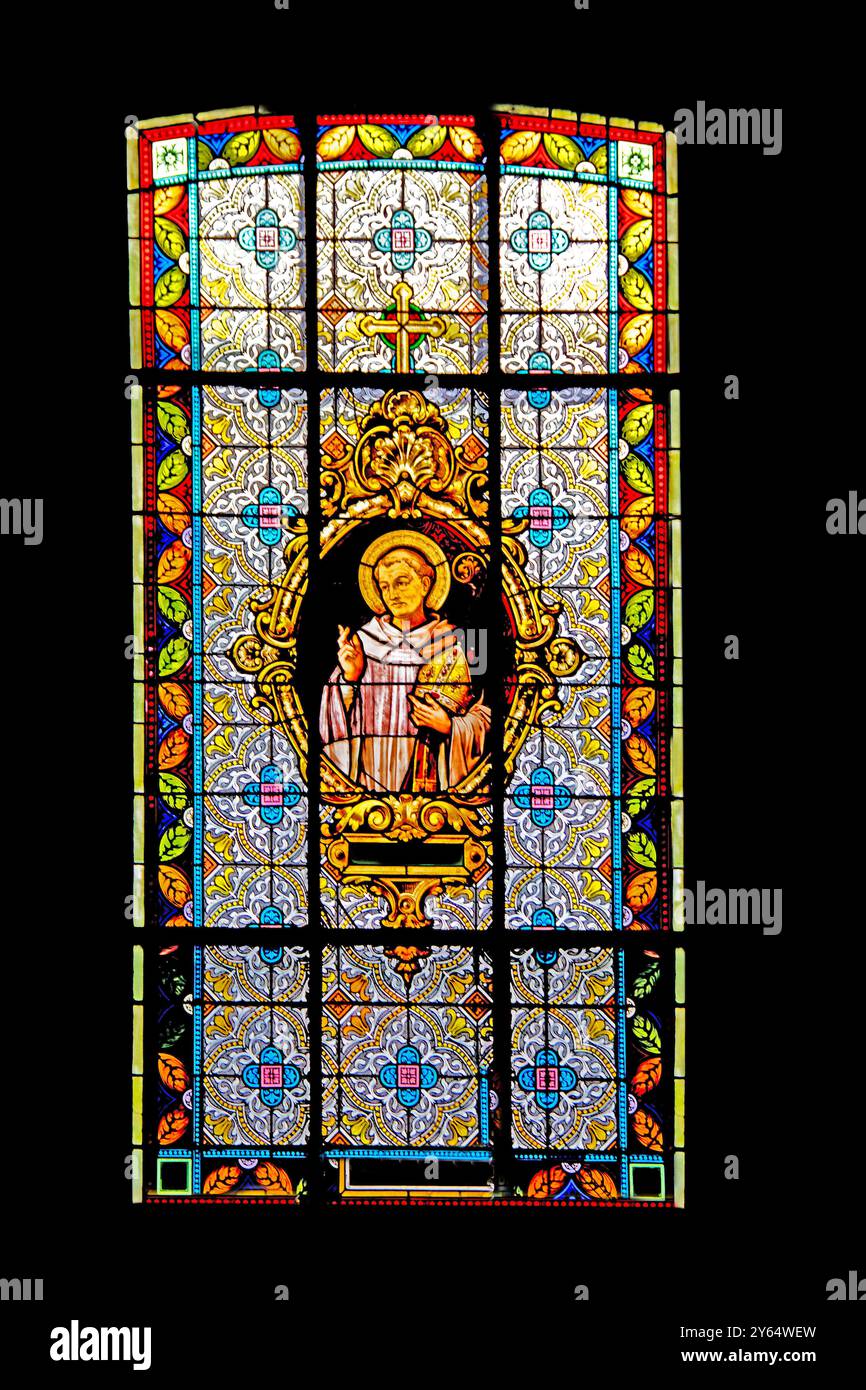 Stained glass window from Saint-Georges church in Châtenois, built in ...