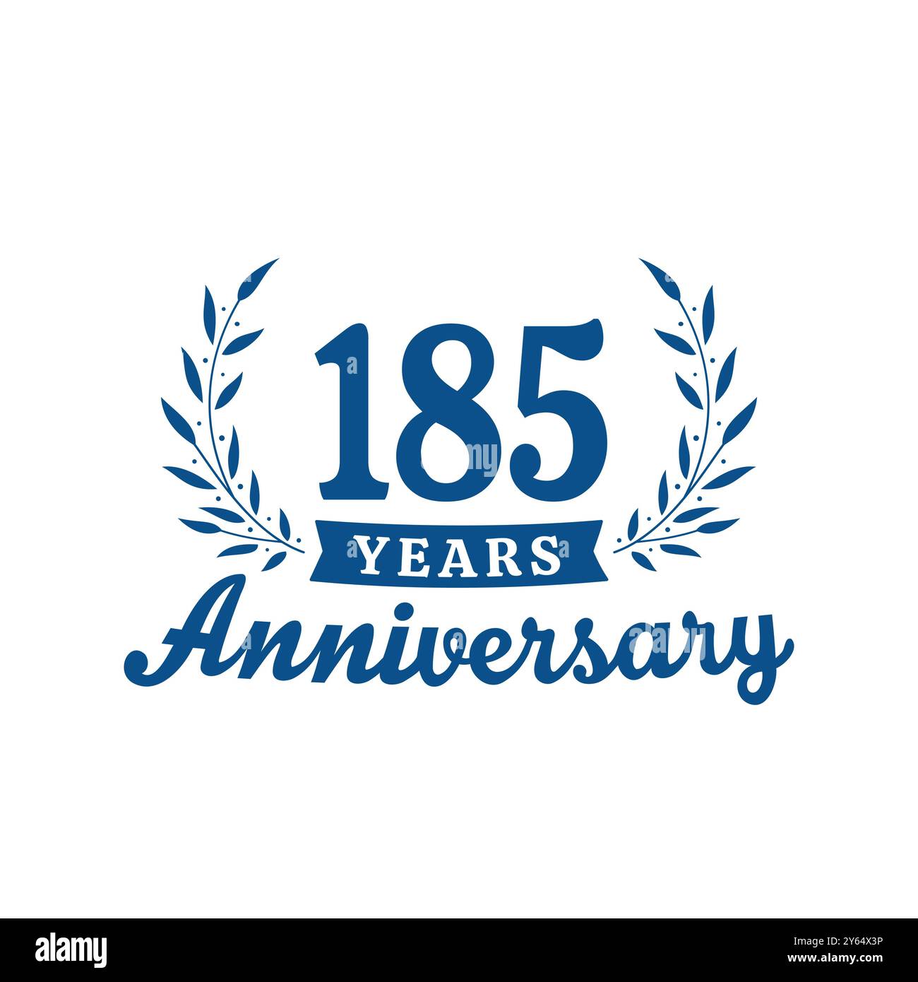 Celebrating 185 years anniversary logo design template. 185th ...