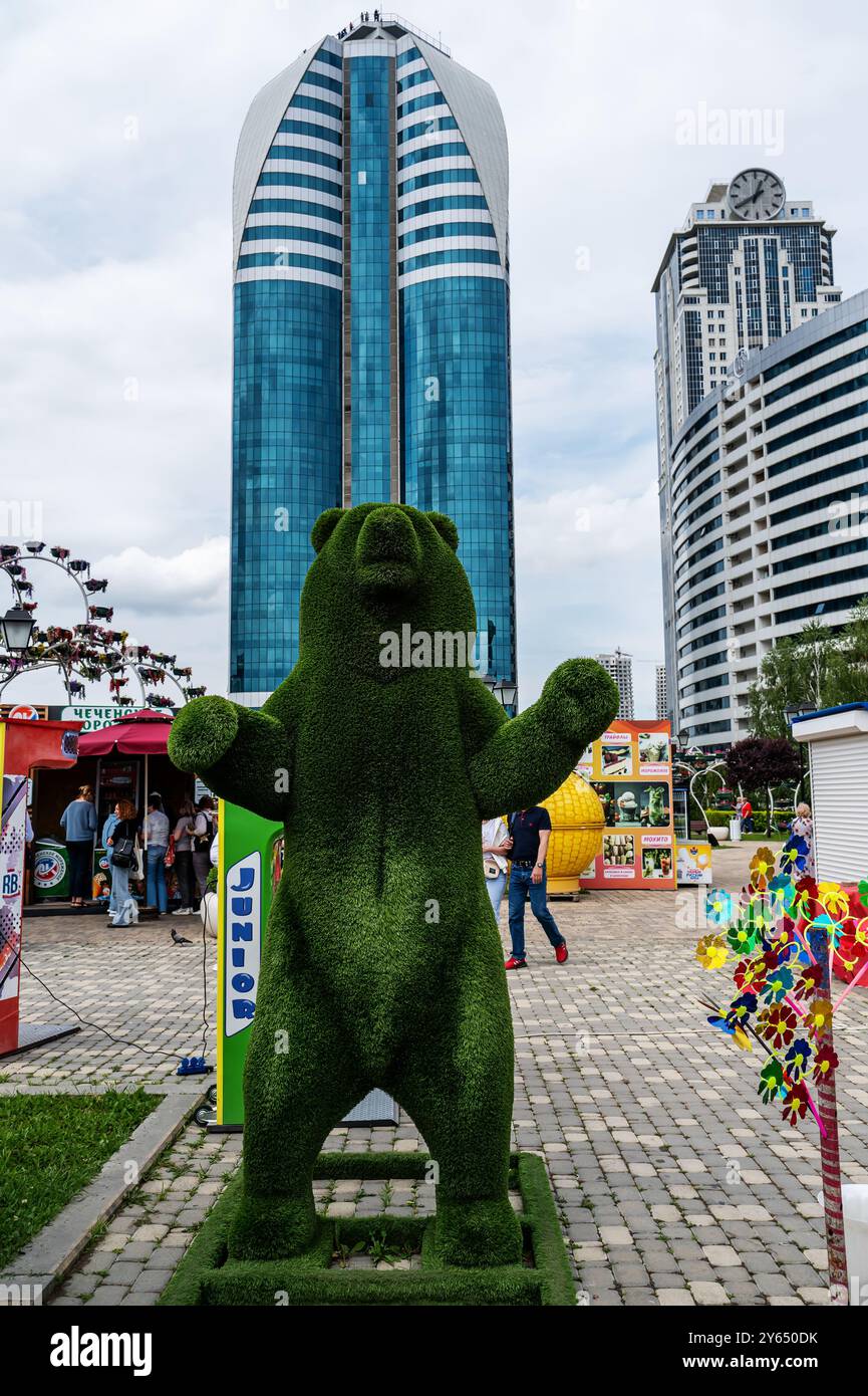 Grozny, Chechen Republic, Russia: 12.05.2024. A plant in the shape of a ...