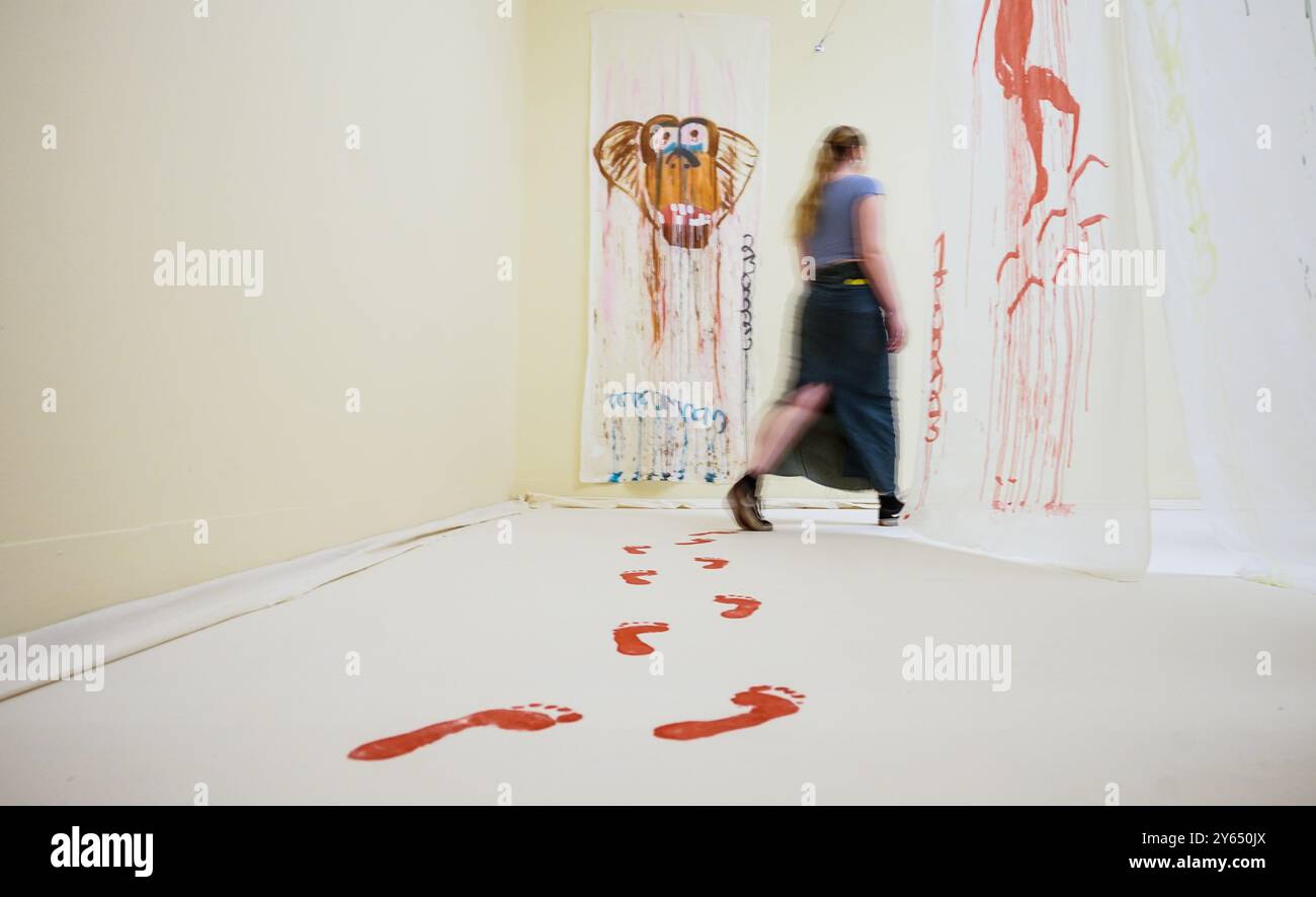 Work by nominated artist Delaine Le Bas during the press view for the ...