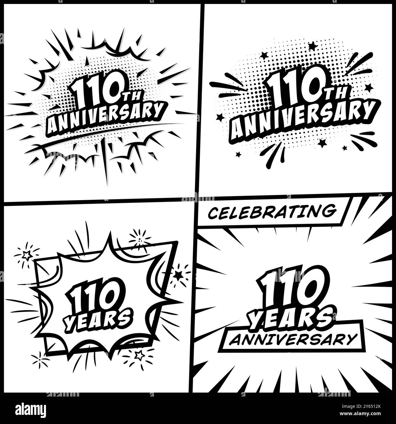 110 years anniversary logo collection. 110th years anniversary ...