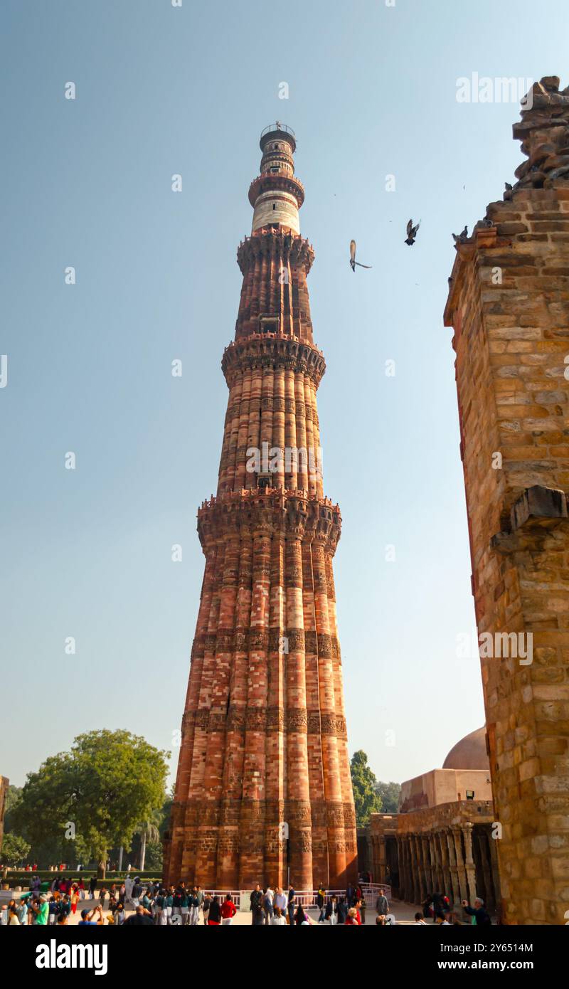 Qutb Minar / Qutub Minar / Qutab Minar, minaret tower at Qutab Minar ...