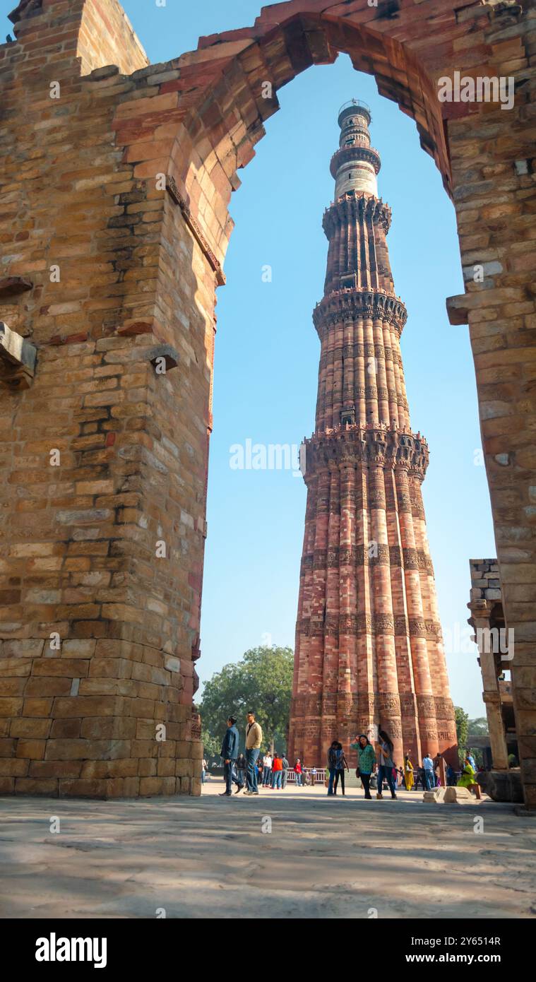 Qutb Minar / Qutub Minar / Qutab Minar, minaret tower at Qutab Minar ...