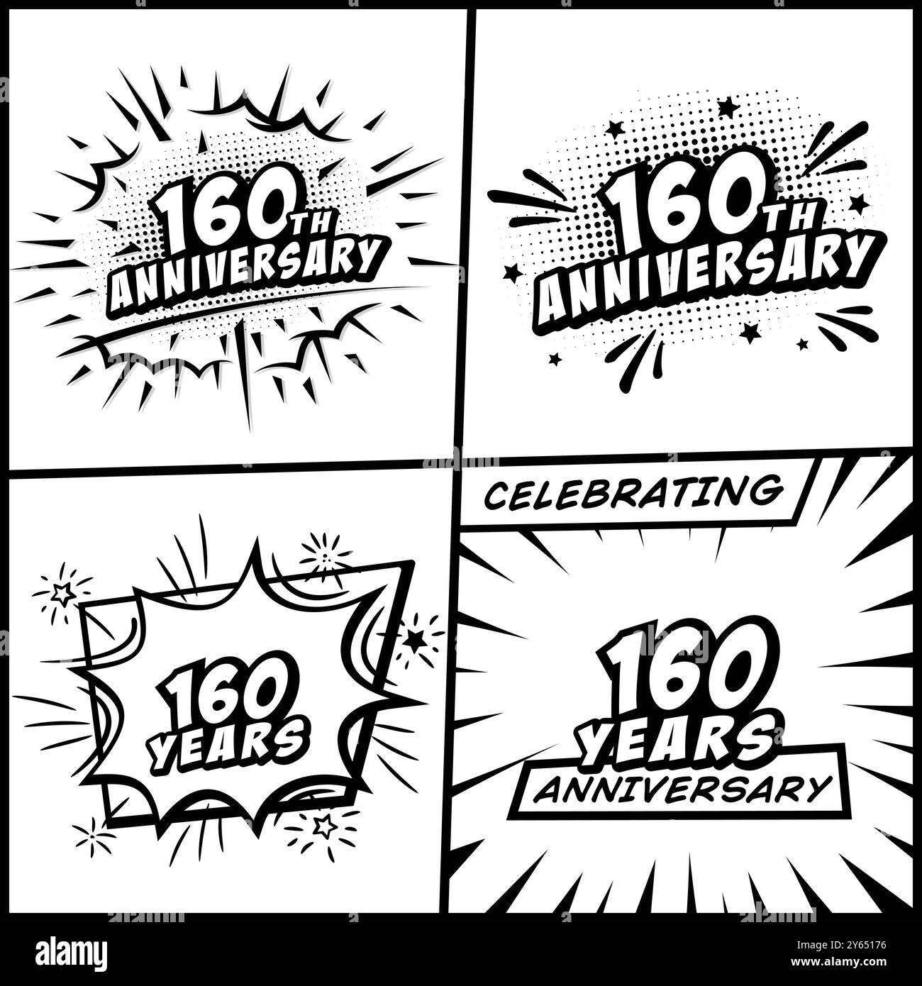160 years anniversary logo collection. 160th years anniversary ...