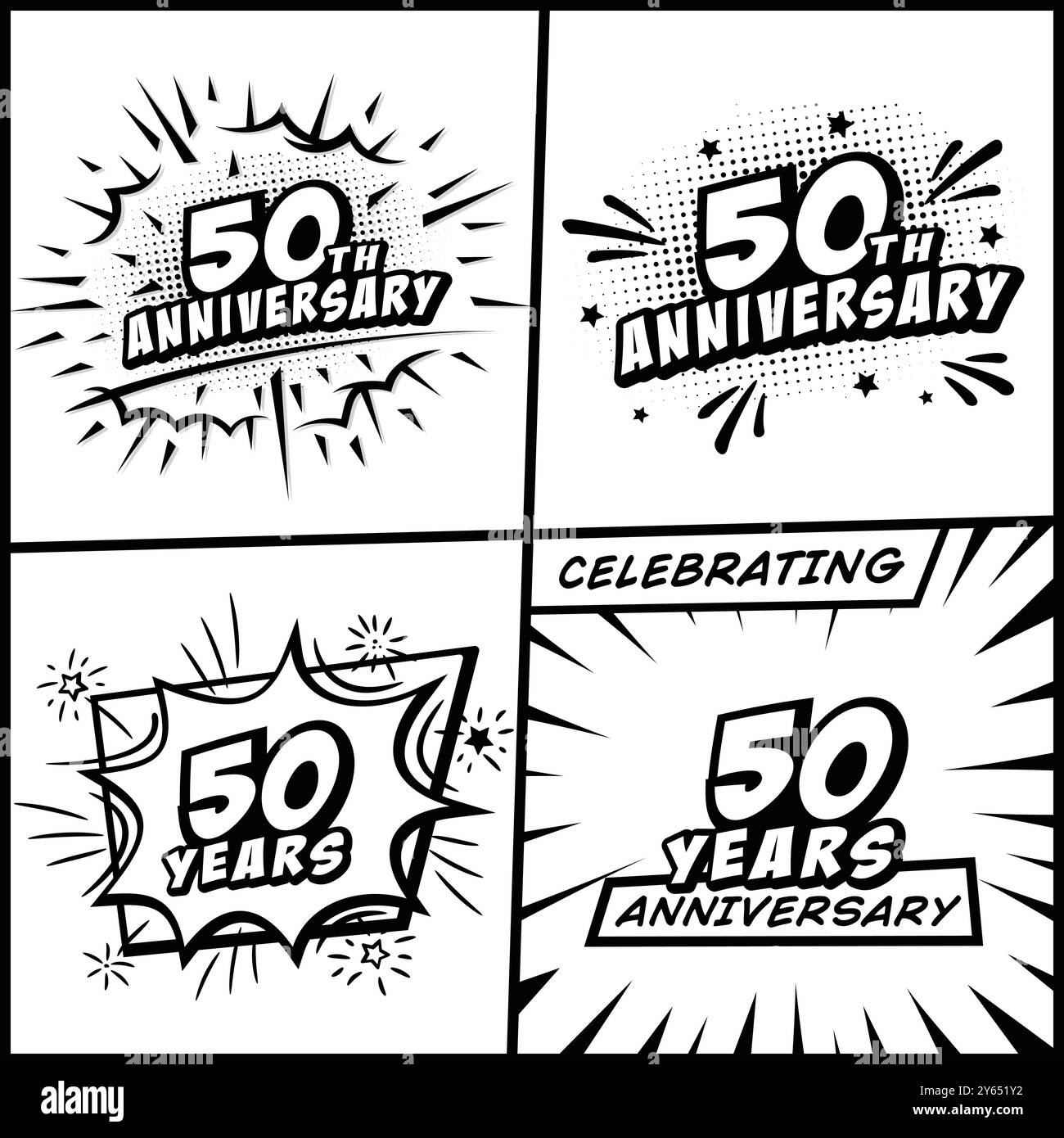 50 years anniversary logo collection. 50th years anniversary ...