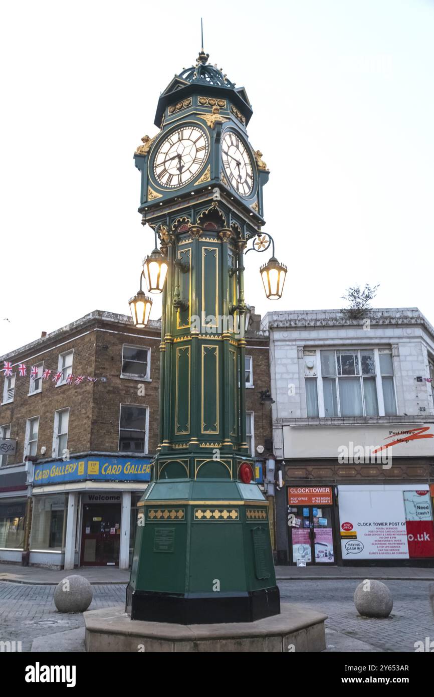 England, Kent, Isle of Sheppey, Sheerness, The Ornate Victorian Clock ...