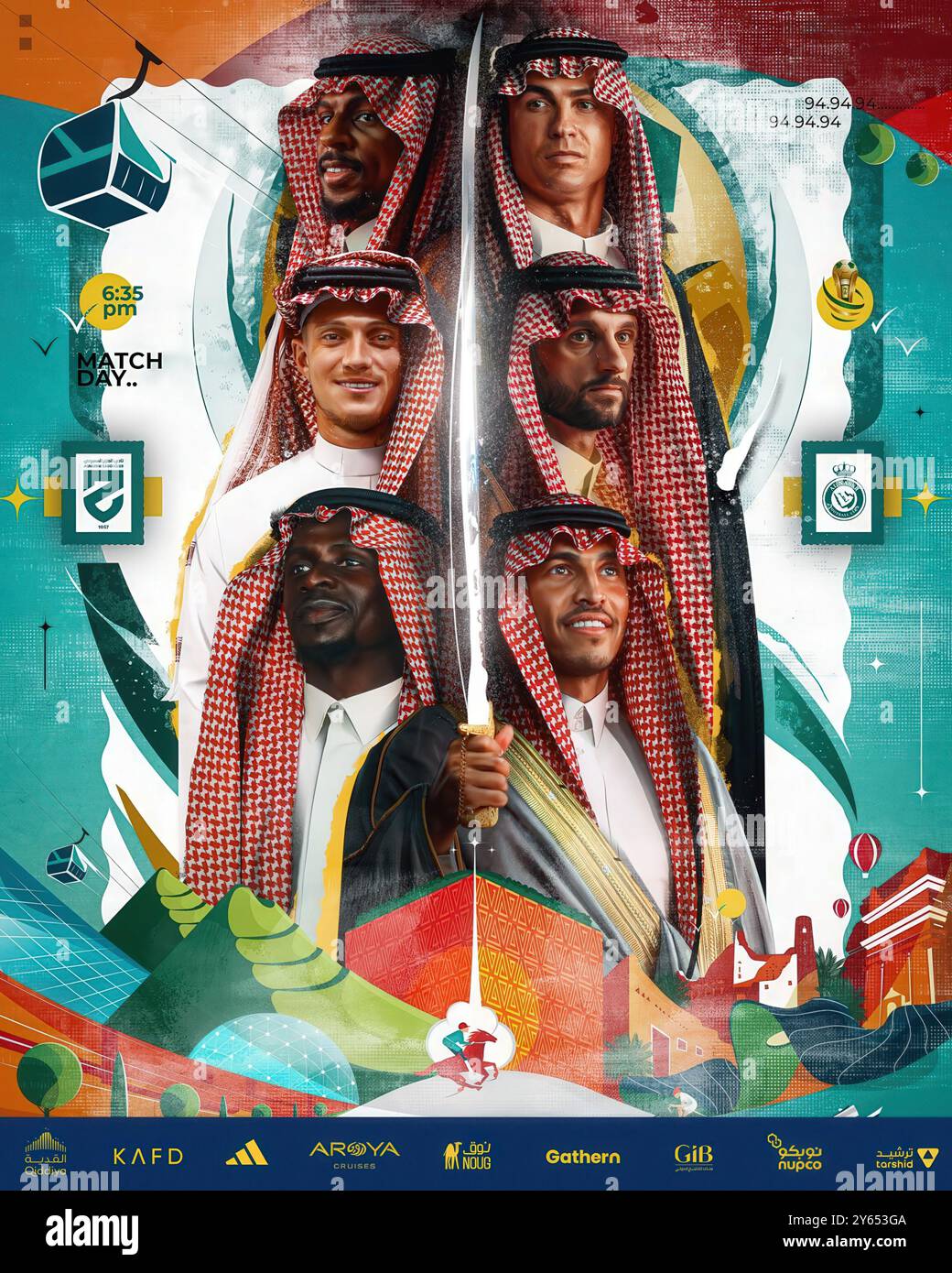 Jeddah, Saudi Arabia. 24th Sep, 2024. A poster shows Portuguese ...