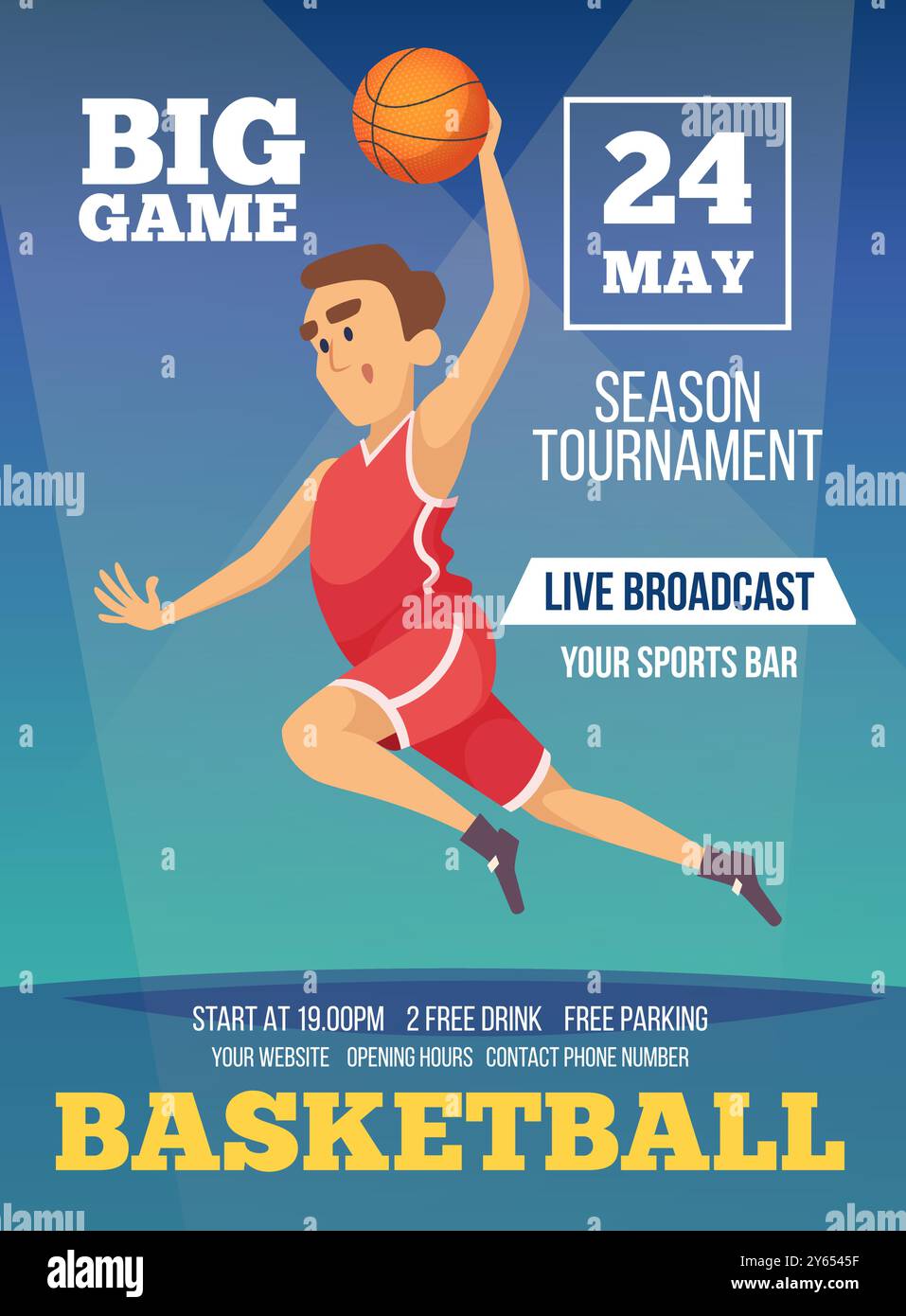 basketball poster. invitation placard to basketball championship sport ...