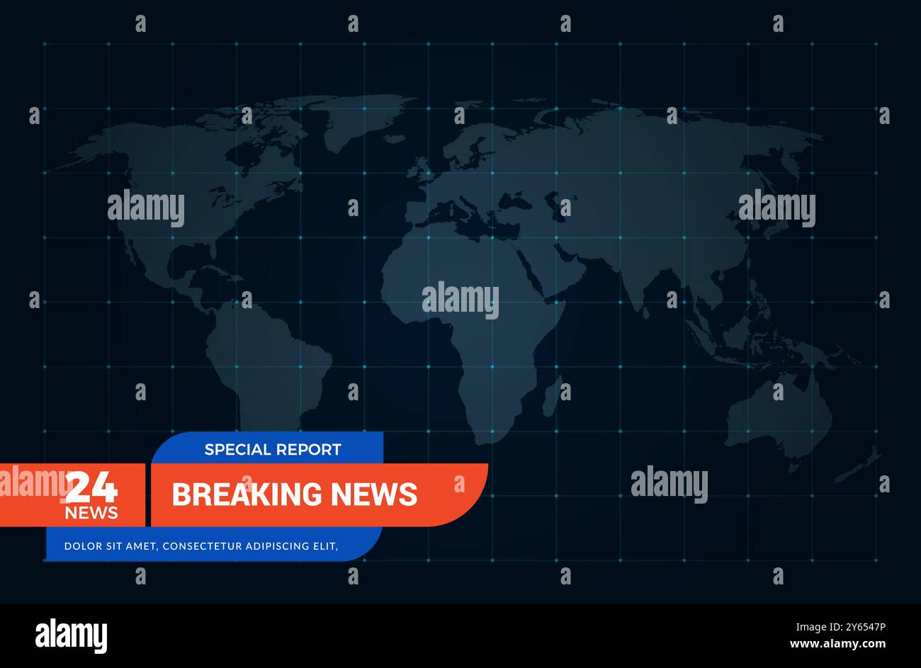news background. screen for hot news with world map and place for text ...