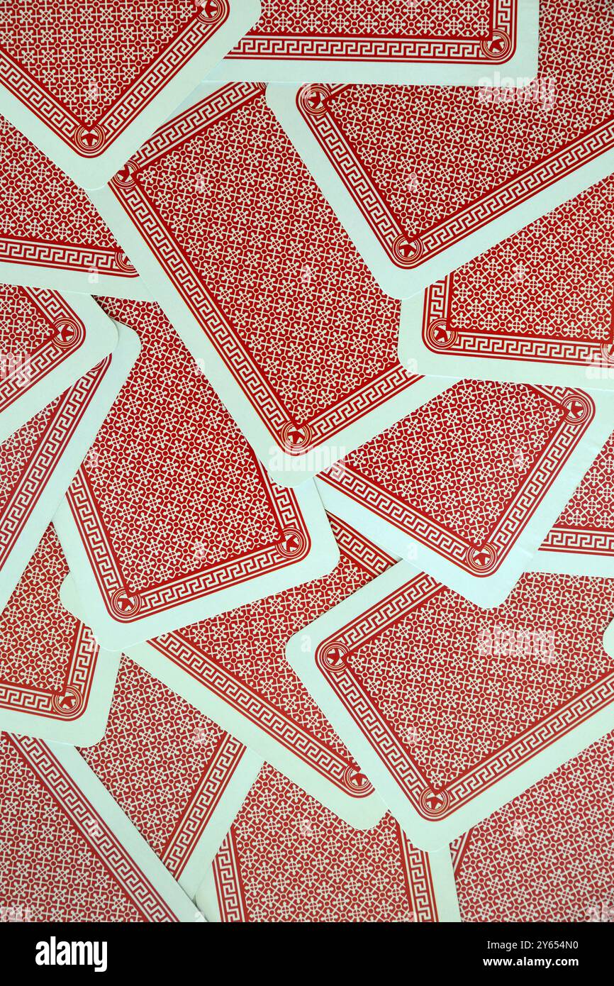 Backside of a large group of playing cards for background Stock Photo ...
