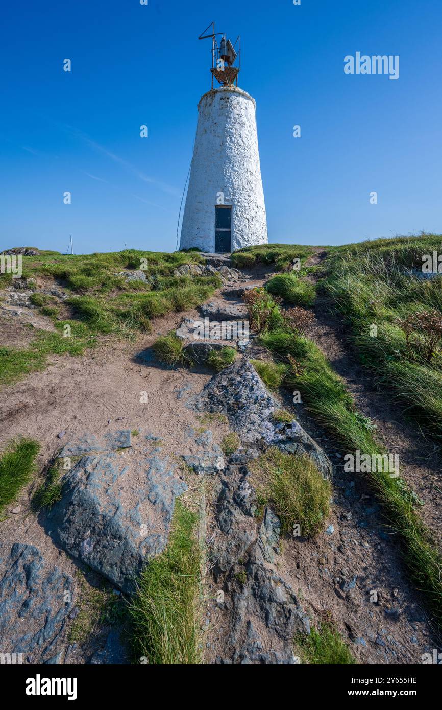 Llanddwyn island. Tŵr Mawr lighthouse the original Stock Photo - Alamy