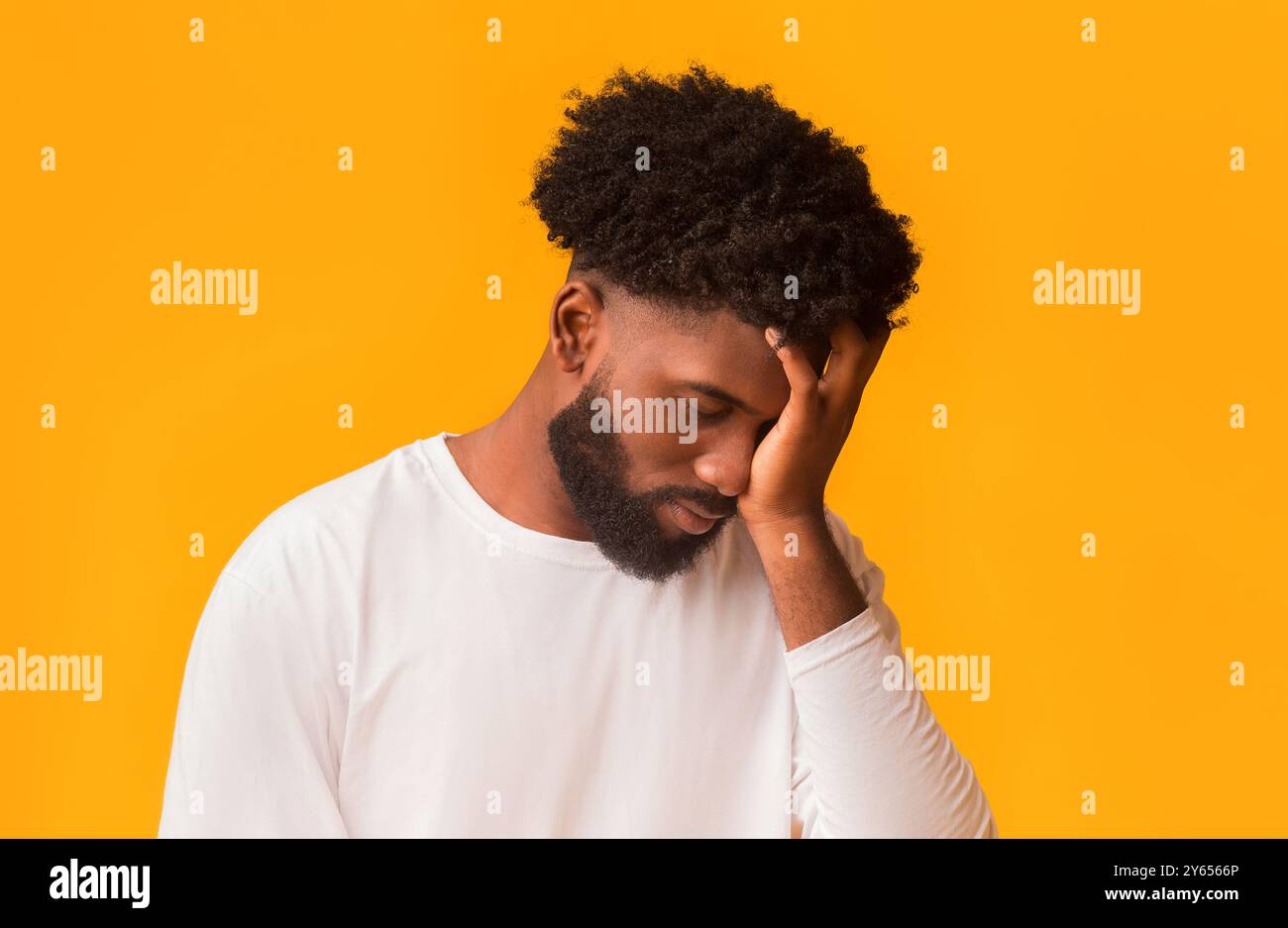 Hand covering head hi-res stock photography and images - Alamy