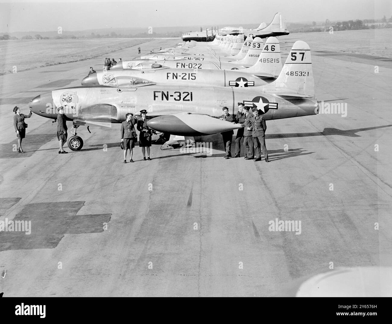 I6 Lockheed F-80a jet fighter aircraft of the United States Air Force ...