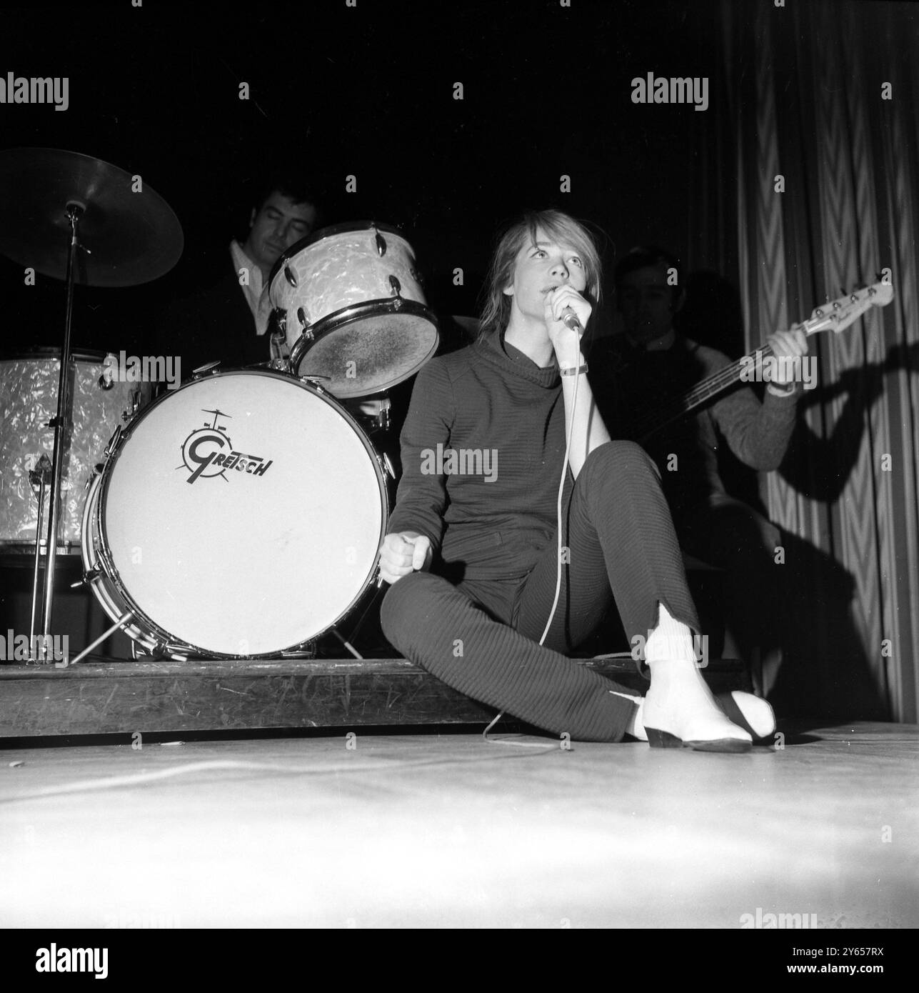 London ; French singer , Francoise Hardy gets down to the blue notes as ...