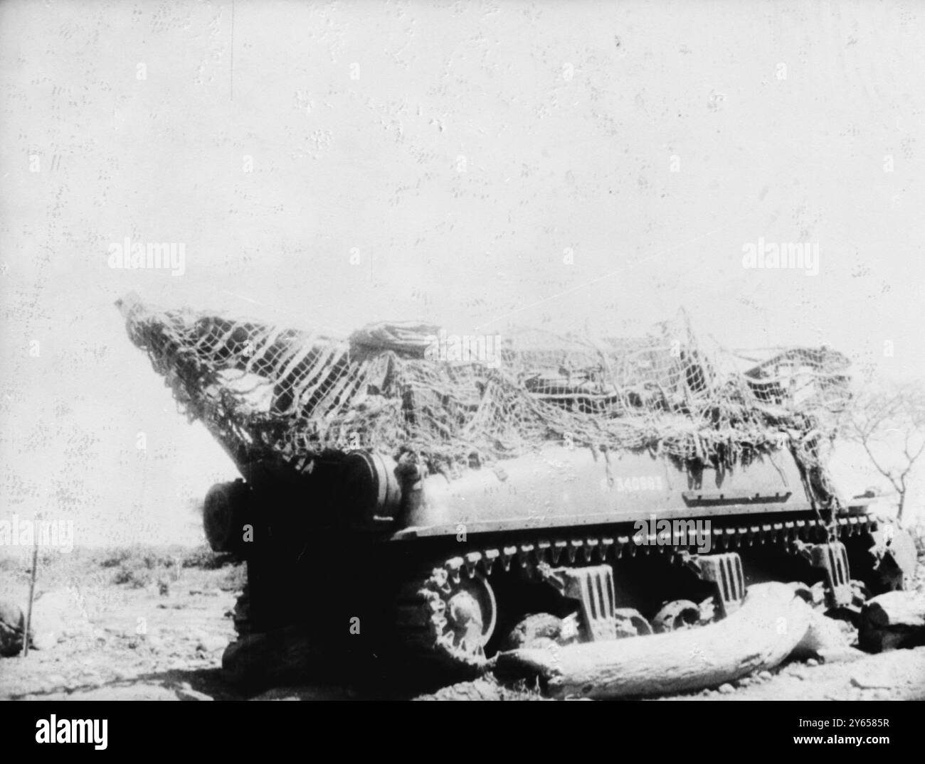 Captured Indian tank in Chamb area . Chamb , Kashmir ; A captured ...